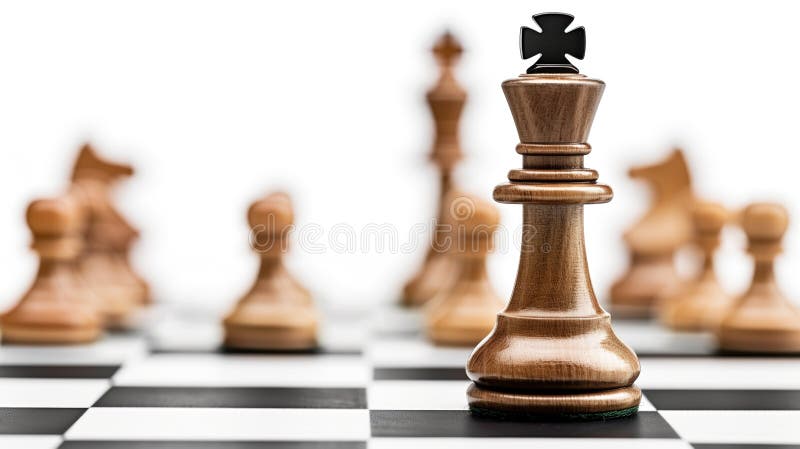 Strategic Gameplay Concept with Chess Pieces on a Board for Tactics and ...