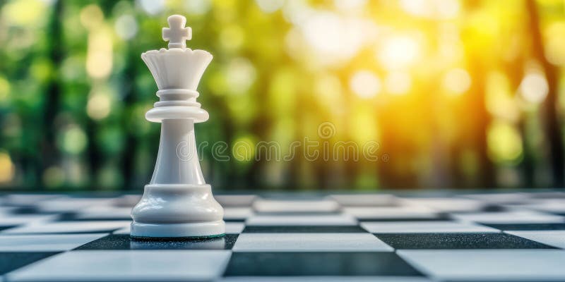 Strategic Gameplay Concept with Close Up of White Rook on Chessboard in ...