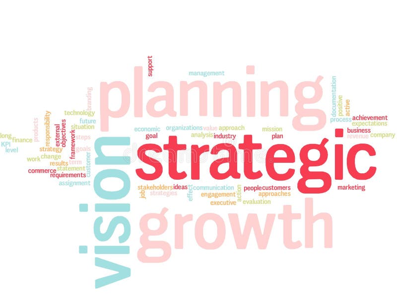 Strategic Growth Word Cloud Stock Illustration - Illustration of ...