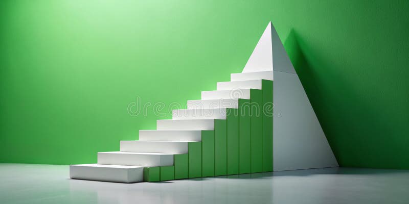 Strategic Growth Visualization a Dynamic Pyramid Chart Illustrating ...