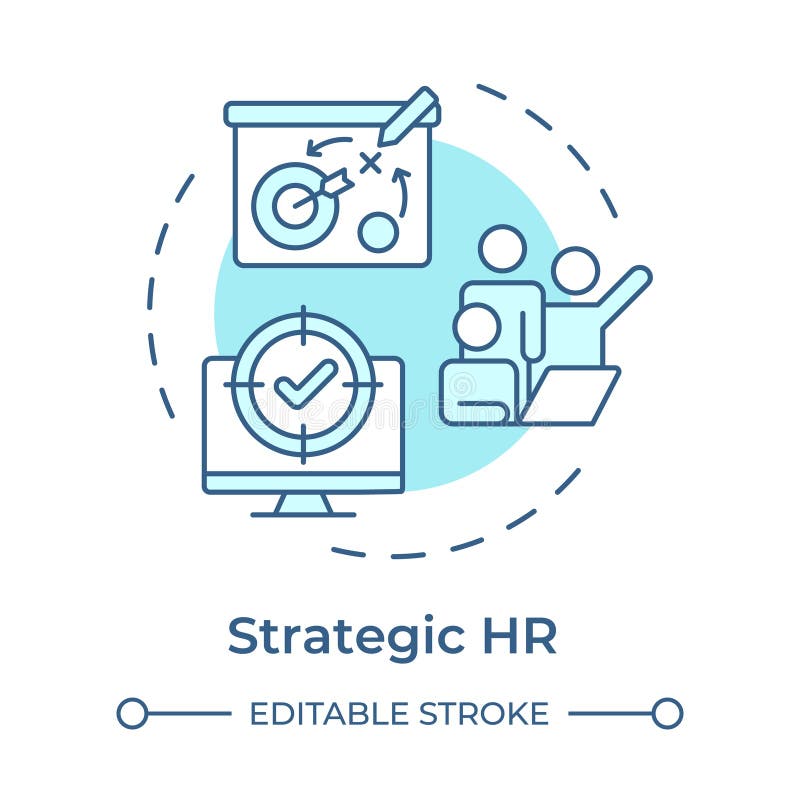 Strategic HR Soft Blue Concept Icon Stock Vector - Illustration of ...