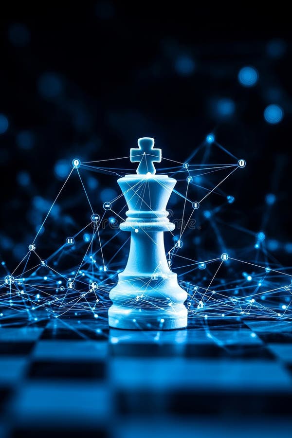 Strategic Leadership in a Digital Landscape King Chess Piece on ...