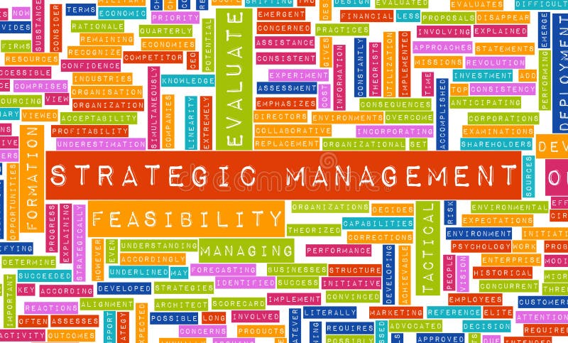 Strategic Management Wordcloud Stock Illustration - Illustration of ...