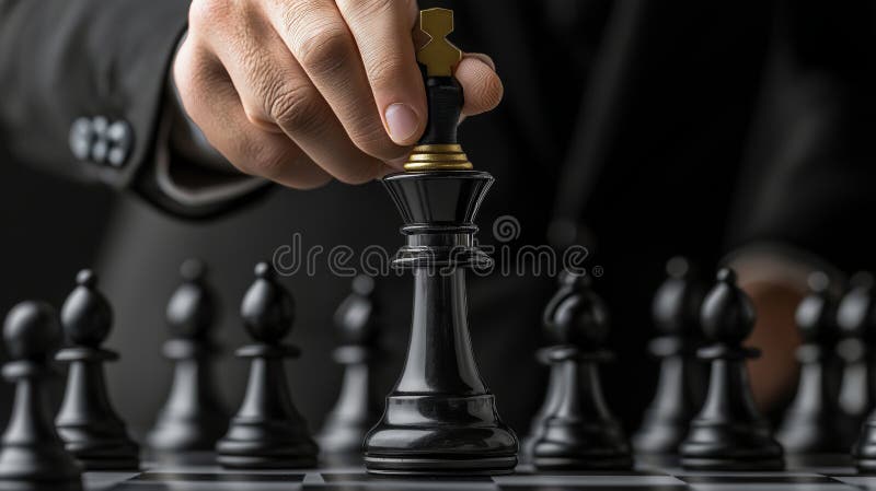 Strategic Move in Chess Game Representing Business Decisions Stock ...