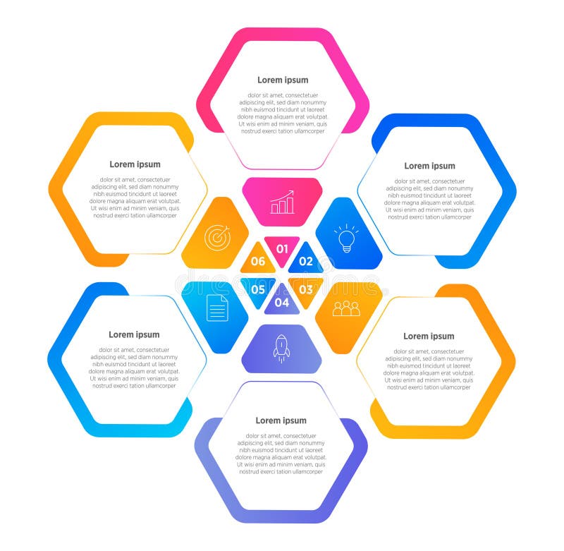 Strategic 6 Option Business Infographic Stock Vector - Illustration of ...