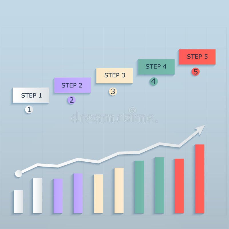 Strategic Paper Template Infographics. Step-by-ste Stock Vector ...