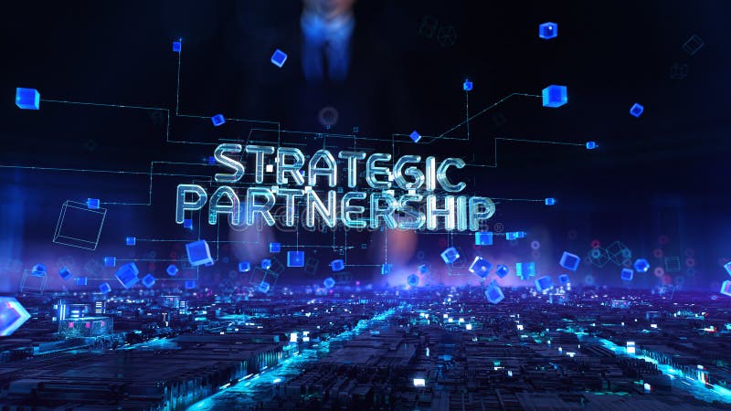 Strategic Partnership - Businessman Working with Virtual Reality at ...