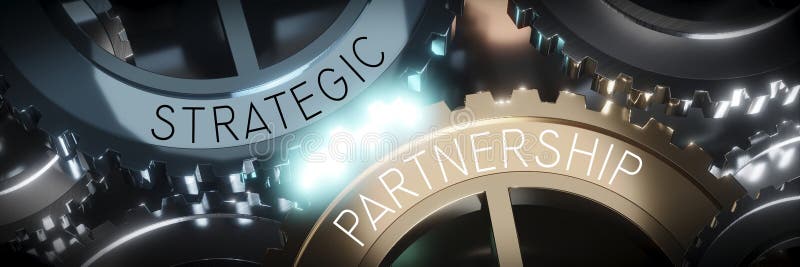Strategic Partnership - Gears Concept Stock Illustration - Illustration ...