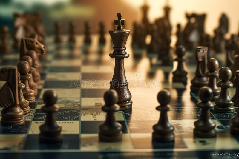 Strategic Plan Concept. Chess Pieces on the Board Stock Illustration ...