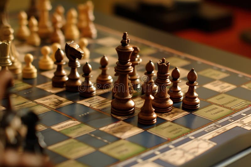 Strategic Plan Concept. Chess Pieces on the Board Stock Illustration ...
