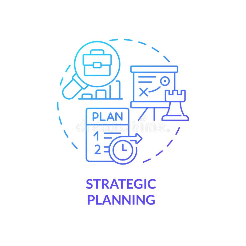 Strategic Planning Concept Icon Stock Vector - Illustration of employee ...