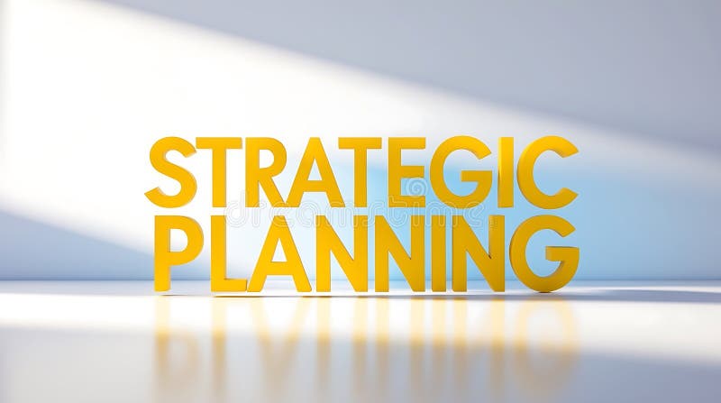 Strategic Planning Concept Displayed in Bold Yellow Typography on a ...