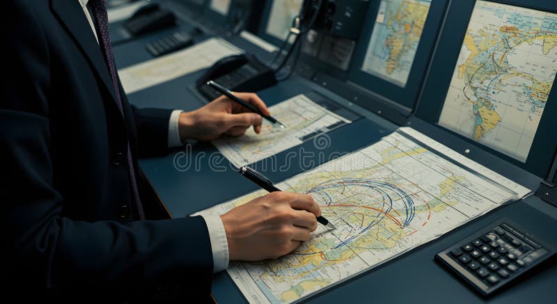 Air Traffic Control Specialist Stock Photo - Image of center, display ...