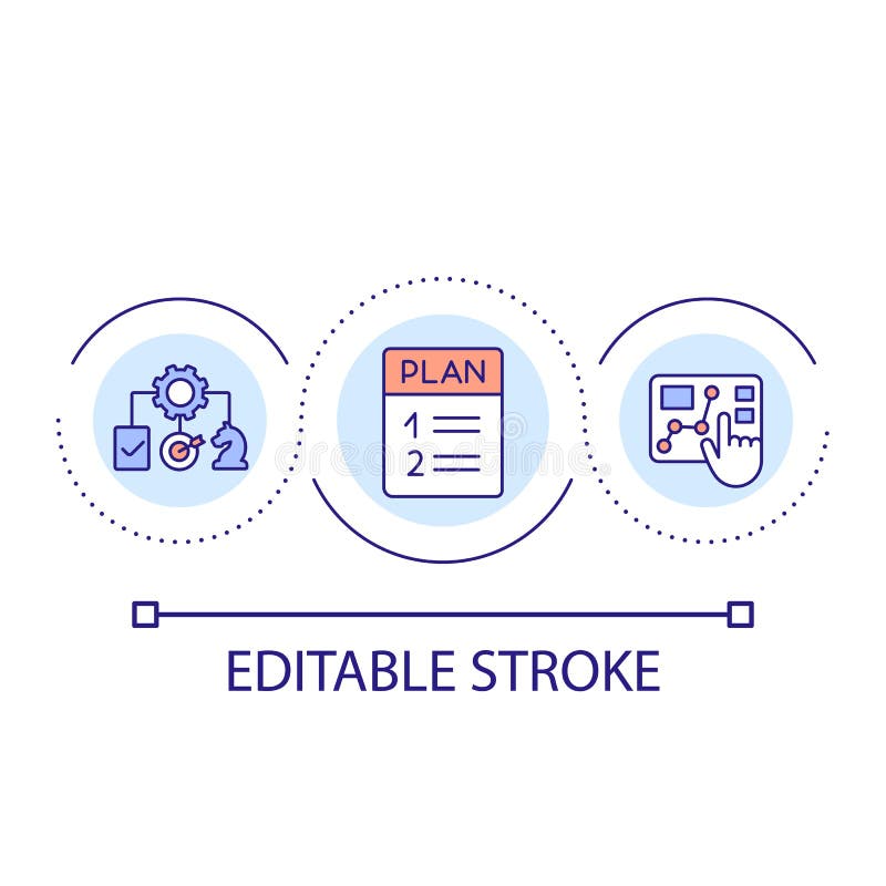 Strategic Planning for Enterprise Loop Concept Icon Stock Vector ...