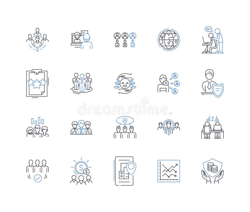 Strategic Planning and Forecasting Line Icons Collection. Strategy ...