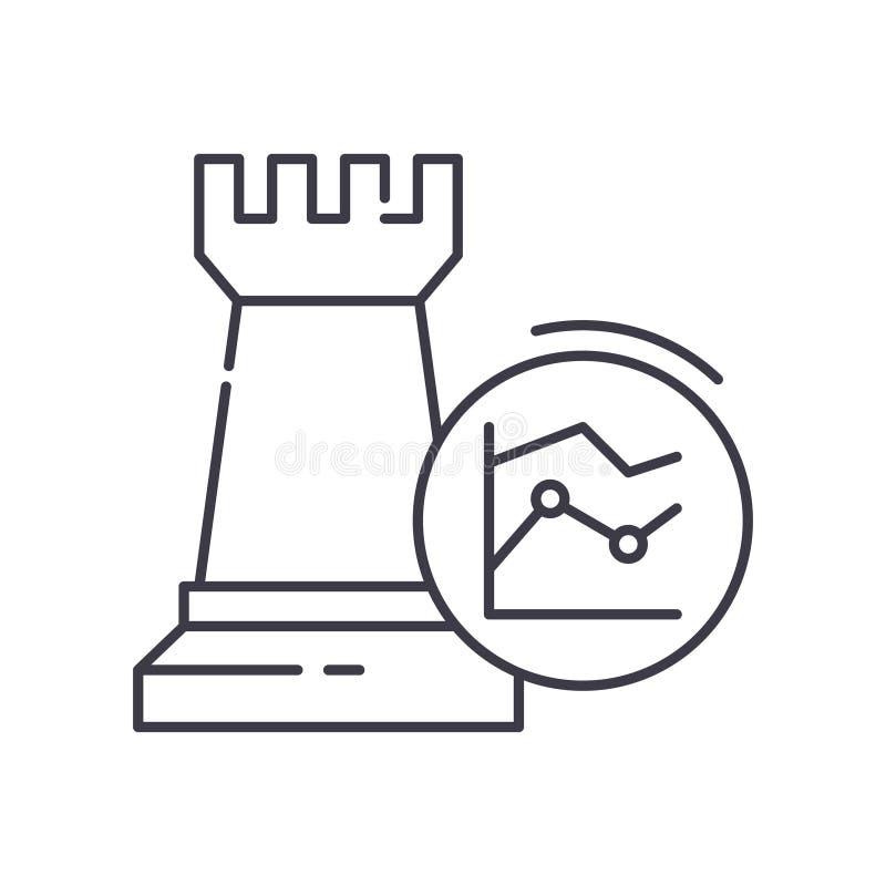 Strategic Planning Icon, Linear Isolated Illustration, Thin Line Vector ...