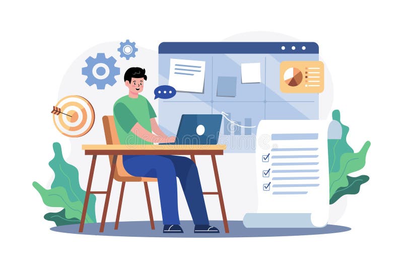 Strategic Planning Illustration Concept. a Flat Illustration Isolated ...