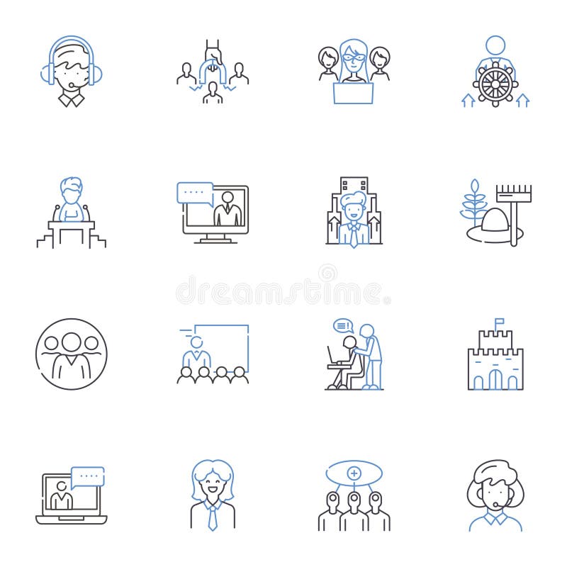 Strategic Planning Line Icons Collection. Forecasting, Vision, Analysis ...