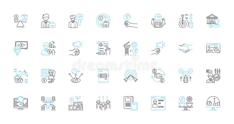 Resource Allocation Line Icon, Outline Symbol, Vector Illustration ...