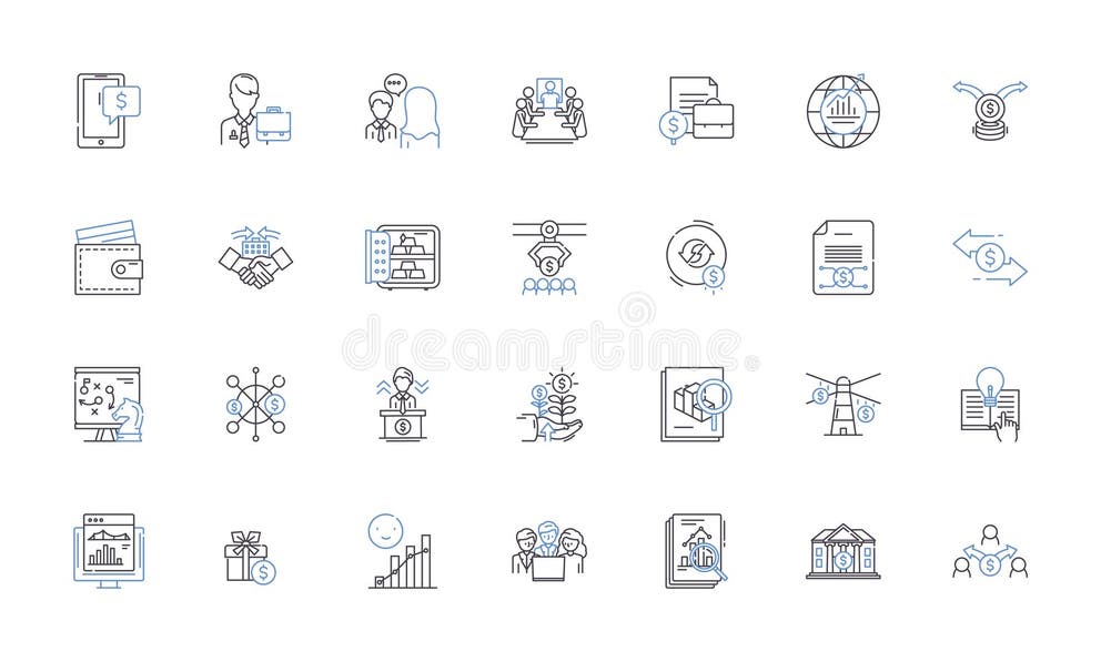 Strategic Planning Line Icons Collection. Forecasting, Vision ...
