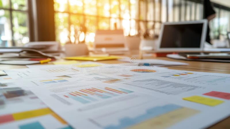 Strategic Planning Session with Financial Charts and Data Stock ...