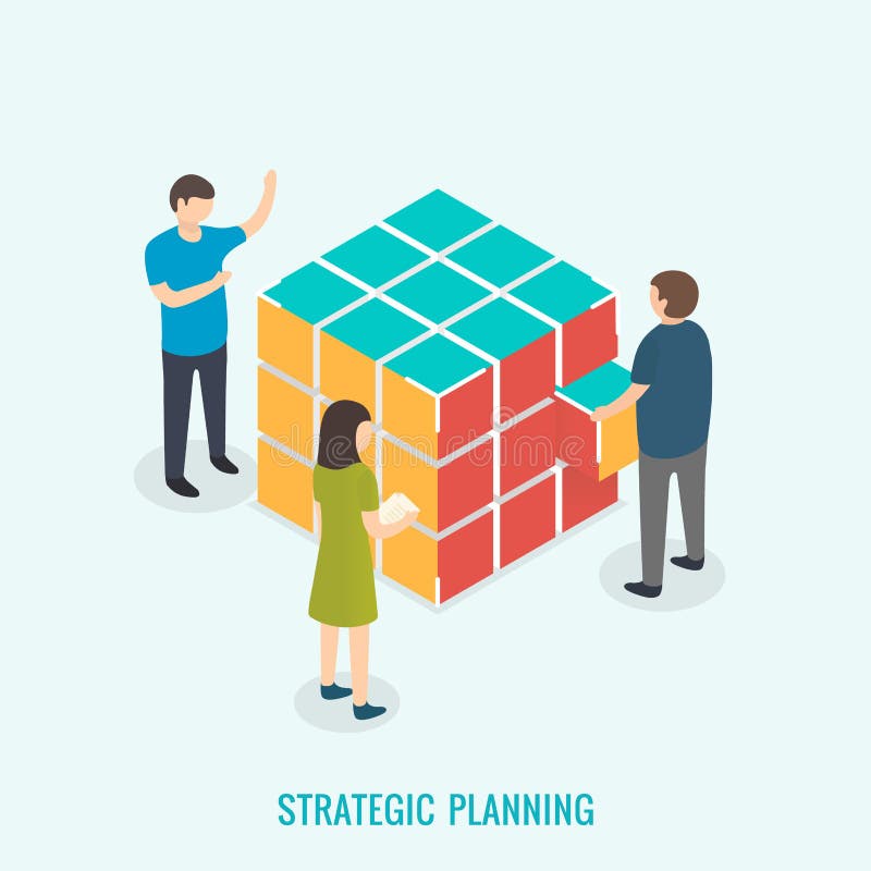 Strategic Planning, Teamwork Concept. Stock Vector - Illustration of ...
