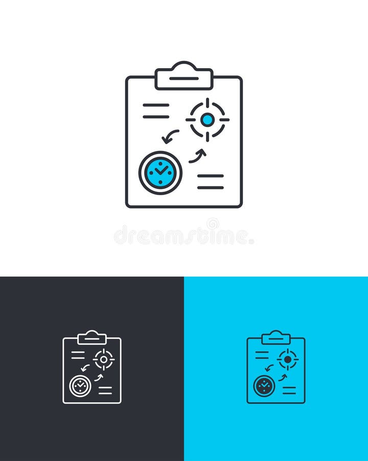 Strategic Planning and Time Management Icon Stock Illustration ...