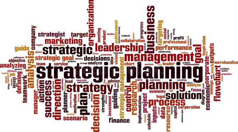 Strategic Planning Word Cloud Stock Vector - Illustration of definition ...
