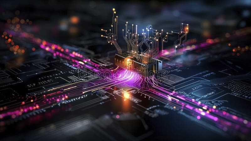 Strategic Roadmap Glowing with Data Paths Leading To Innovation Digital ...