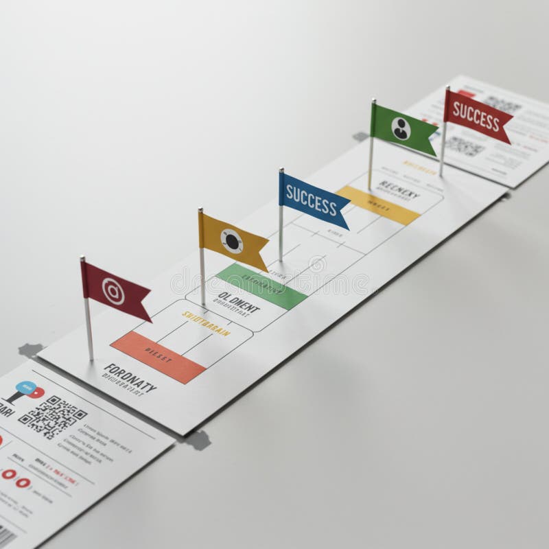 Strategic Roadmap Visualization with Milestones and Success Destination ...