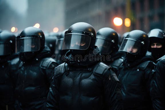 Strategic SWAT Team Deployment. Generative Ai. Stock Illustration ...