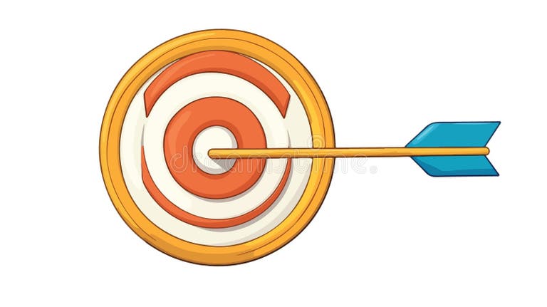 Strategic Target Aim Cartoon Vector Illustration Stock Illustration ...