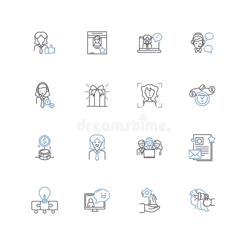 Strategist Line Icons Collection. Tactics, Planning, Analysis ...