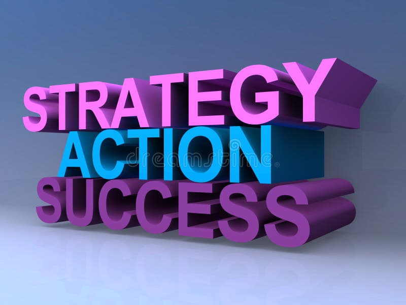 Strategy action success stock illustration. Illustration of leader ...