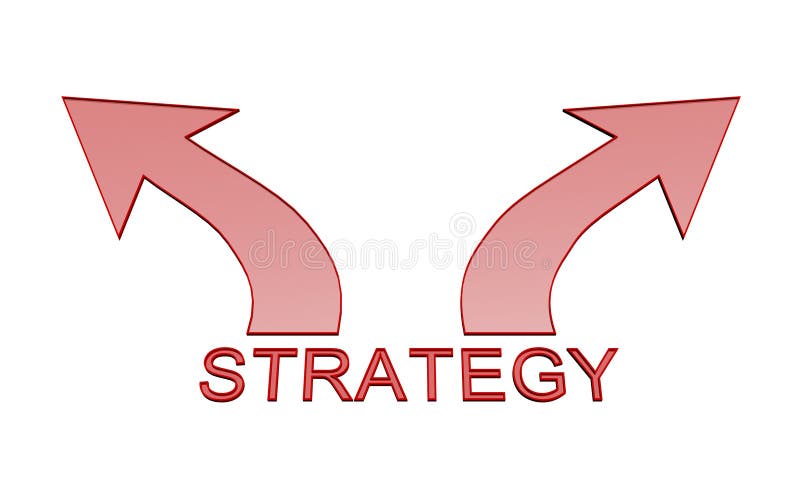 Strategy Arrow Right Direction Stock Illustration - Illustration of ...