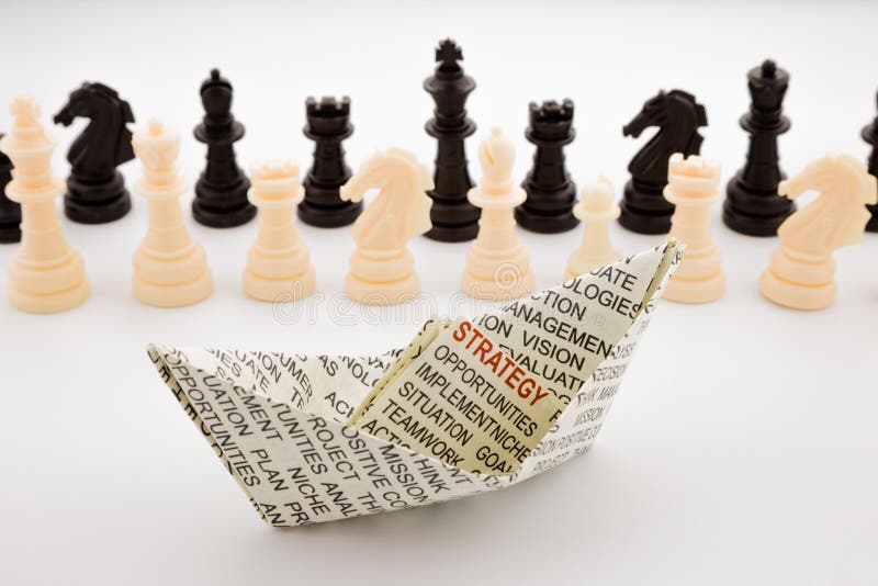 Strategy boat and chess stock image. Image of concept - 32038649
