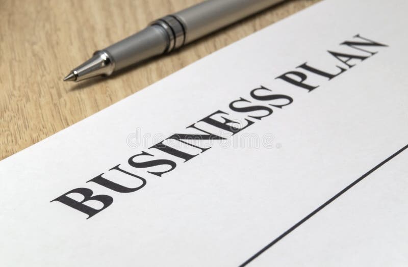 Strategy Business Plan with Pen and Notepad on Table Stock Image ...