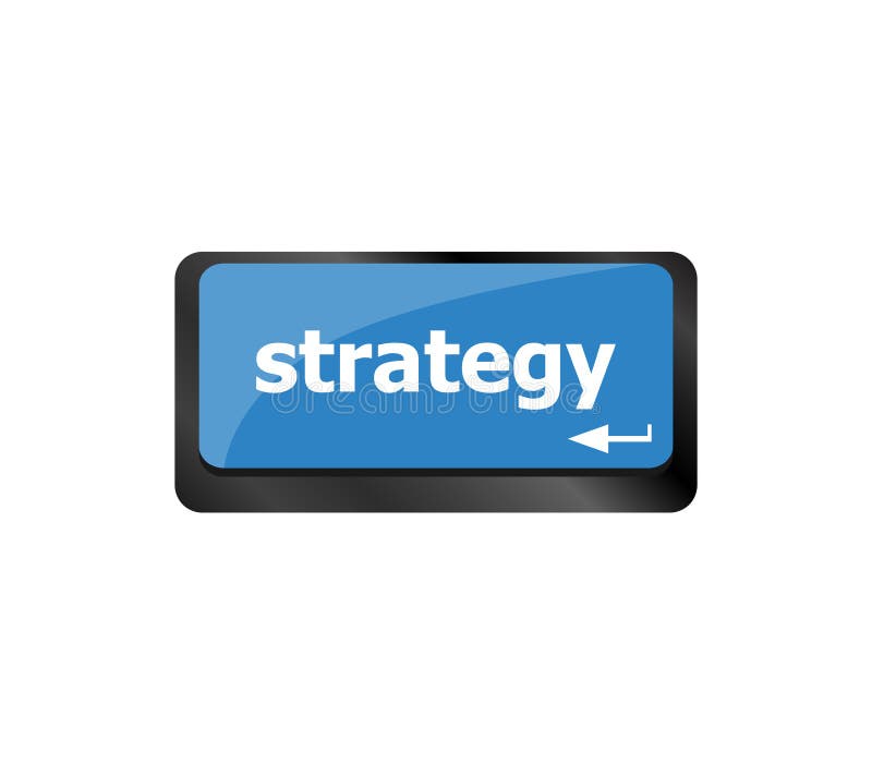 Strategy Button on Computer Keyboard Key Button Stock Illustration ...