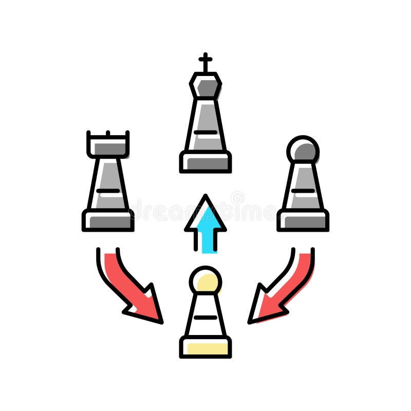 Strategy Chess Color Icon Vector Illustration Stock Vector ...