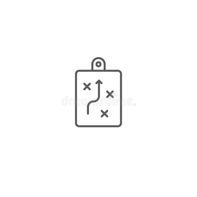 Strategy Clipboard Vector Icon Symbol Strategy Isolated on White ...
