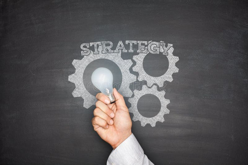 Strategy Concept on Blackboard Stock Photo - Image of inspiration ...