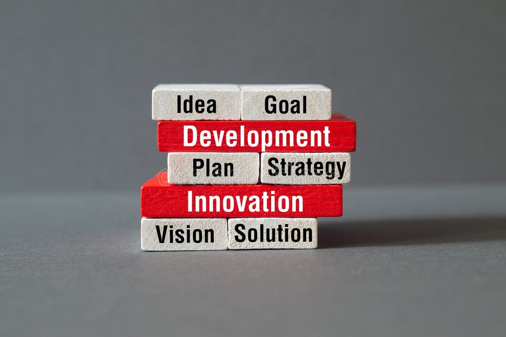 STRATEGY Concept on Building Blocks Stock Photo - Image of leadership ...