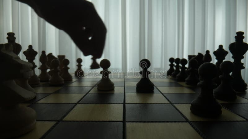 Strategy Concept of Chess Board Game. Macro Dolly Moving Forward. Stock ...