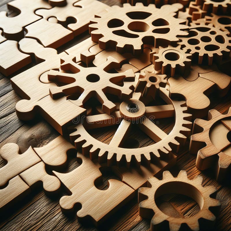 Strategy Concept with Wooden Gears Stock Photo - Image of efficiency ...