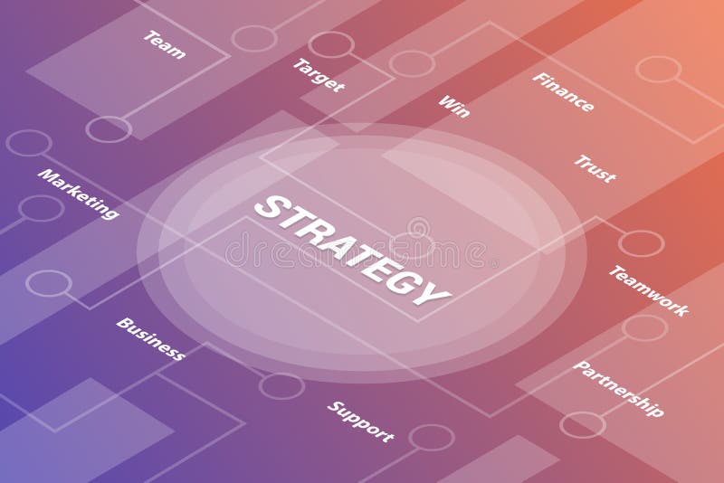 Strategy Concept Words Isometric 3d Word Text Concept with Some Related ...