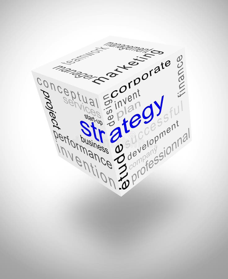 Strategy cube stock illustration. Illustration of symbol - 37364432