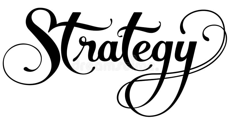 Strategy - Custom Calligraphy Text Stock Vector - Illustration of ...