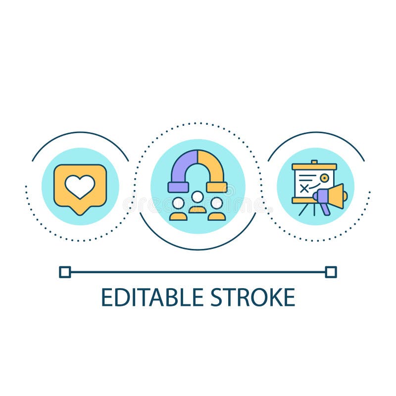 Strategy of Customer Engagement Loop Concept Icon Stock Vector ...