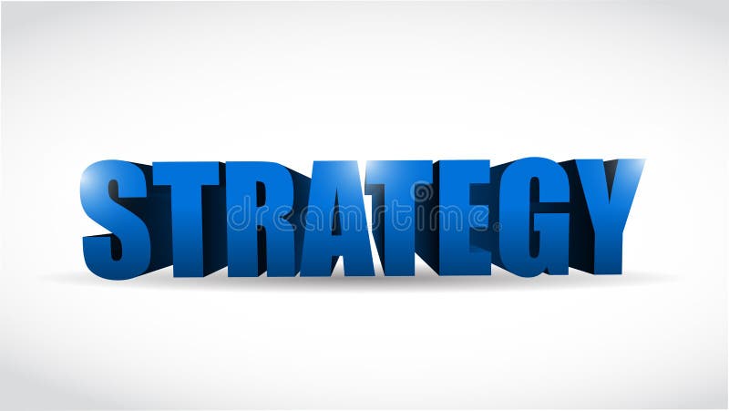 Strategy 3d Word Illustration Design Stock Illustration - Illustration ...