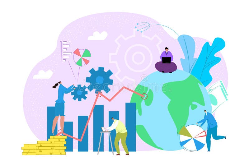 Business Goal Achievement Vector Illustration, Cartoon Flat Tiny ...